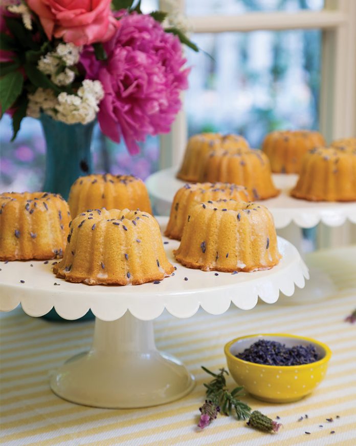 Mini Almond Bundt Cakes with Lavender Glaze - Southern Lady Magazine