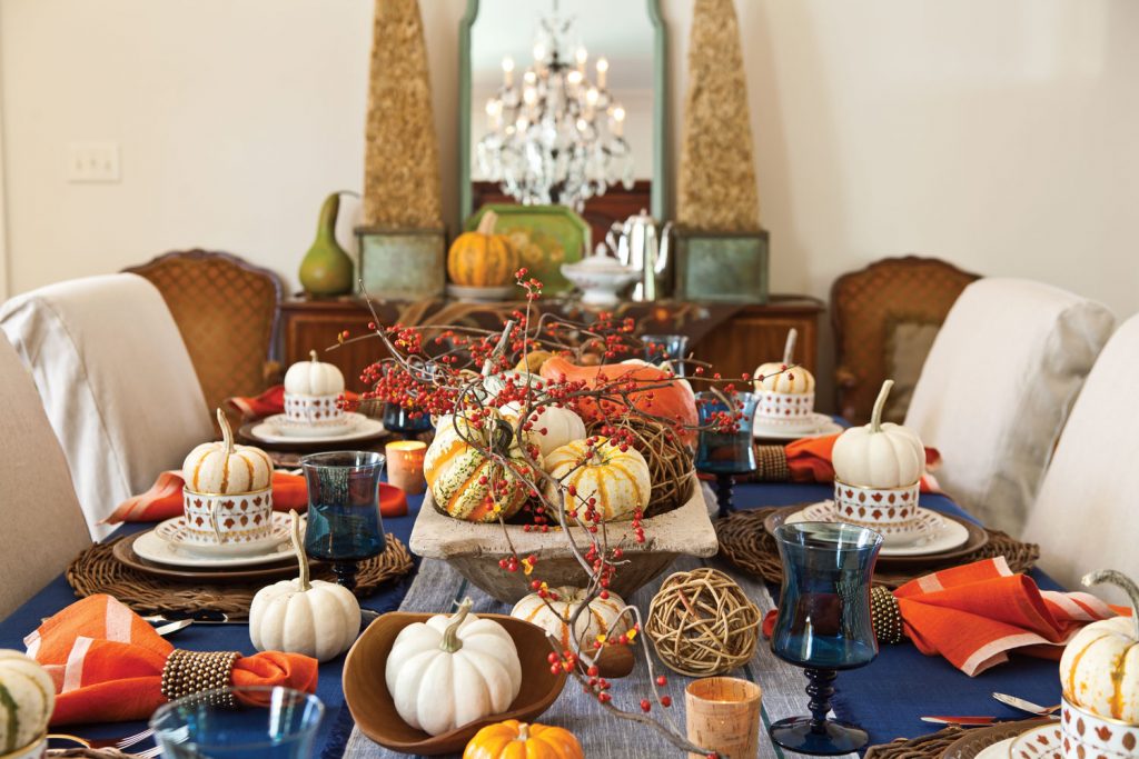 Tabletop Pumpkin Displays Six Ways - Southern Lady Magazine