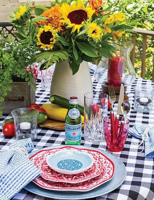 Festive Red, White, and Blue Table Settings - Southern Lady Magazine