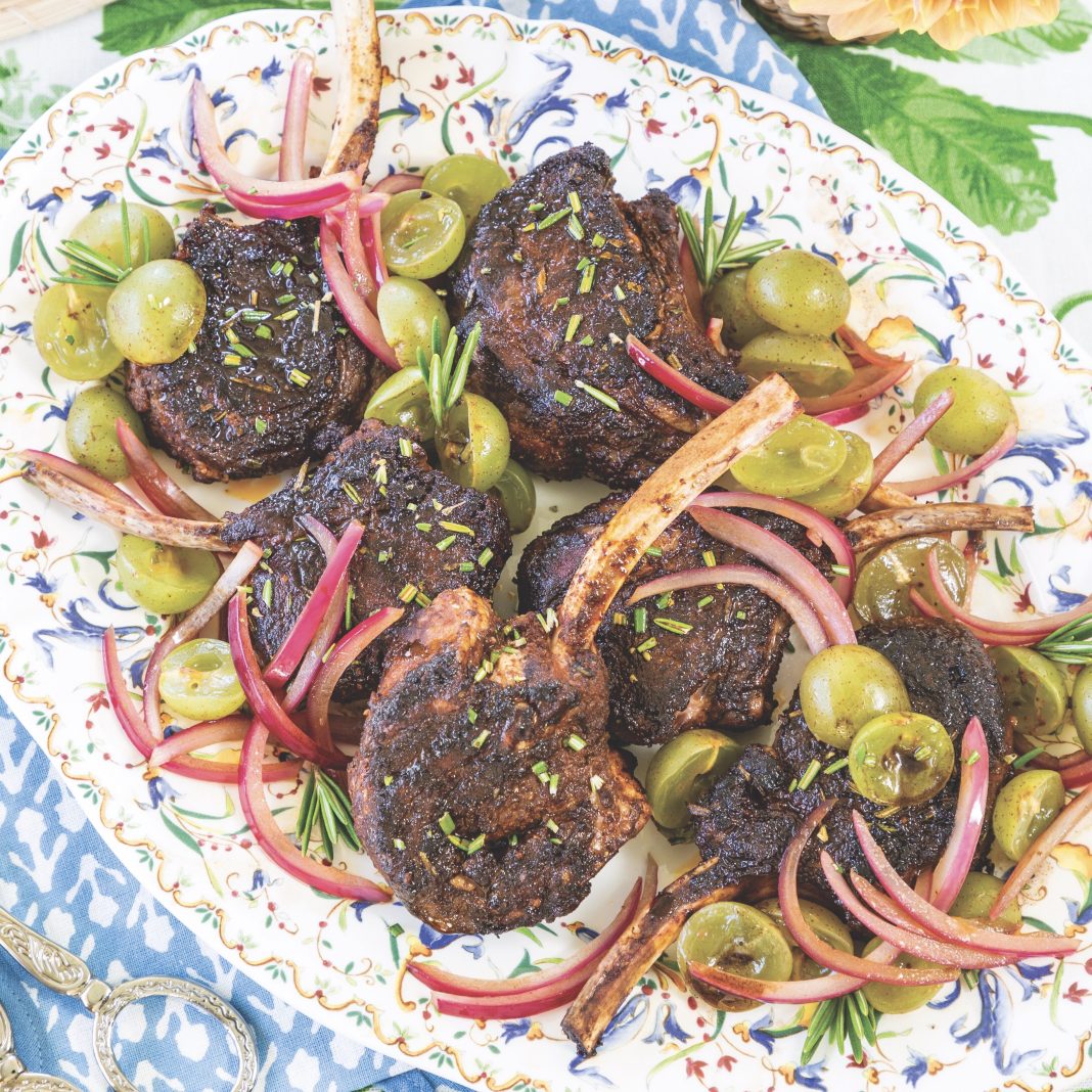 Smoky Coffee-Rubbed Lamb Chops with Grape-Balsamic Reduction - Southern ...